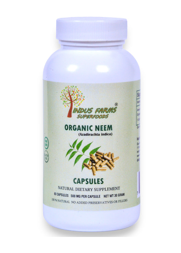 Neem Leaf Powder Capsules Organic | Indus Farms – IndusFarms.au